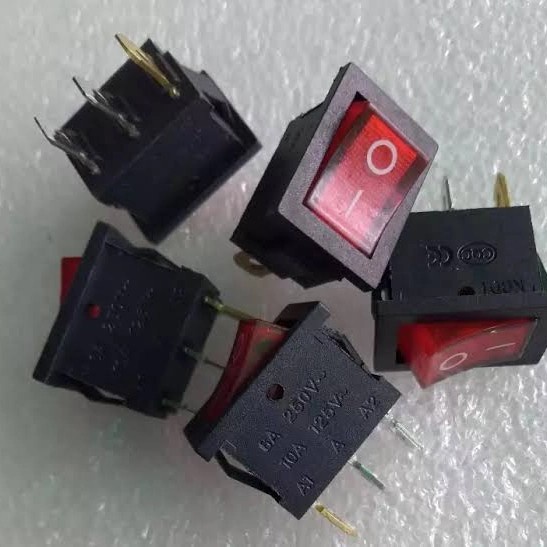 Jual 5 Buah 5Pcs Rocker Switch KCD1 Saklar Power Lampu Kaki 3 Pin Mini ...