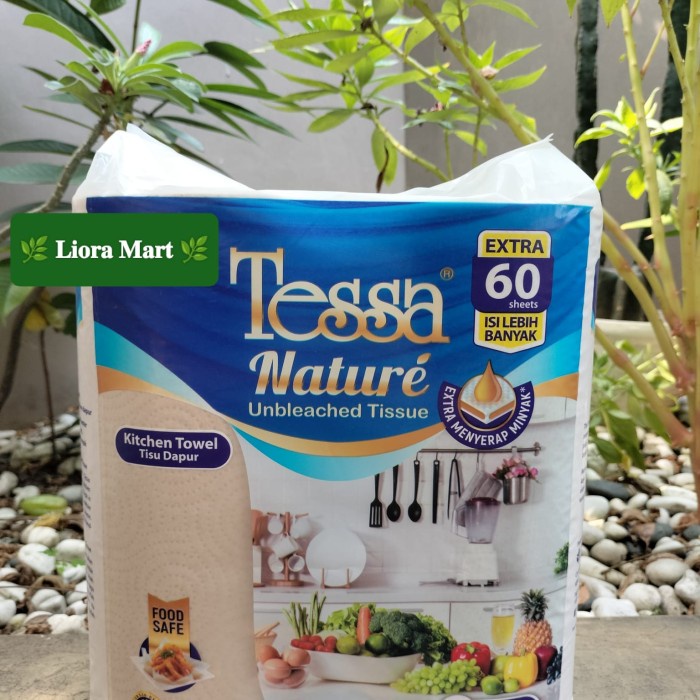Jual TESSA NATURE UNBLEACHED KITCHEN TOWEL COKLAT 2 ROLL/Tisu minyak ...