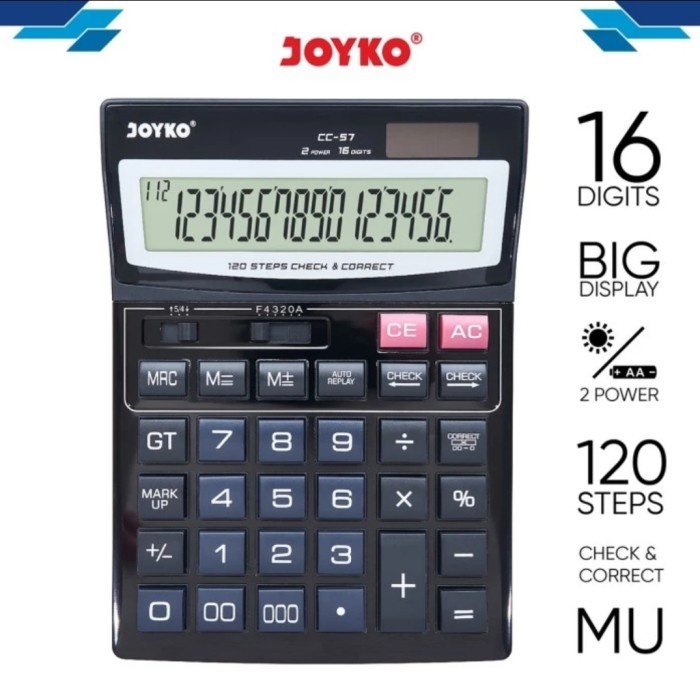 Jual KALKULATOR JOYKO CC57 CHECK & CORRECT - Calculator Desktop JUMBO ...