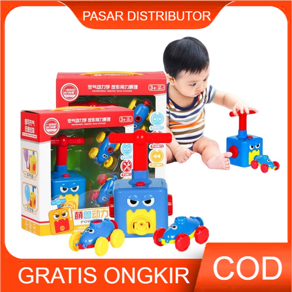 Jual Mainan Mobil Digerakkan Dengan Pompa Balon Balloon Car Mainan ...