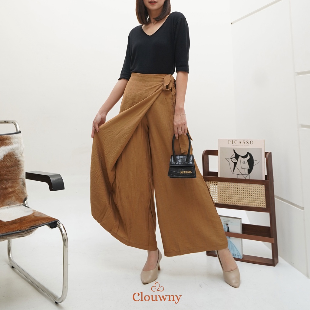 Jual Clouwny Toby Long Wrap Culottes Rok Celana Kulot Wrap | Shopee ...