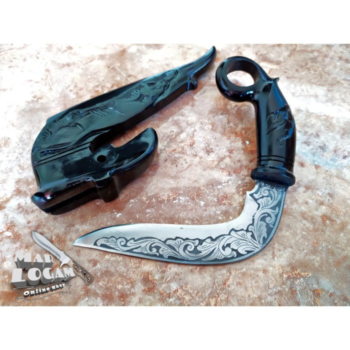 Jual PROMO/ Pisau kerambit krambit full ukir batik kerambit minang tradisional | Shopee Indonesia