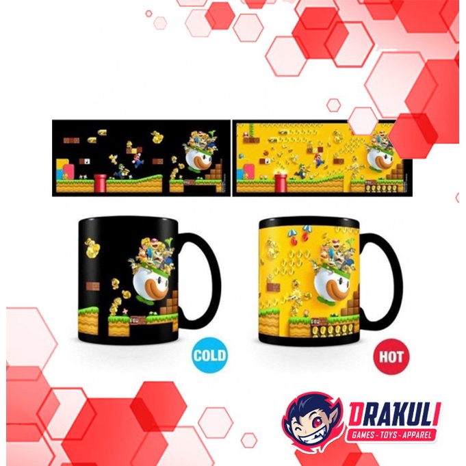 Jual Super Mario Gold Coin Rush Heat Change Thermal Mug 11oz/315ml ...