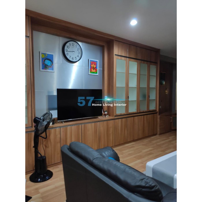 Jual Backdrop TV dan Partisi Penyekat Ruangan Minimalis Bahan Plywood ...