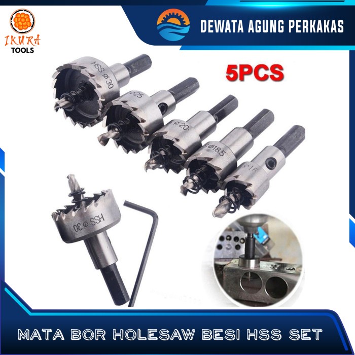 Jual Mata Bor Hole Saw Besi Set Mata Bor Holesaw Pelubang Plat Besi ...