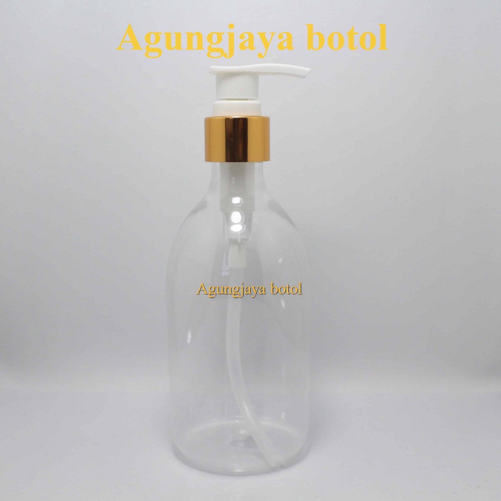 Jual Botol Plastik 300 Ml Bulat Natural Tutup Pump Lotion / Botol ...