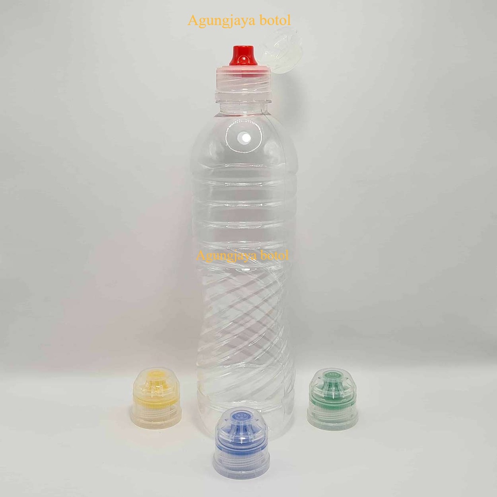 Jual Botol Pet 600 ml Ulir Natural Tutup Aqua Exlusive / Botol Plastik / Botol Minuman / Botol ...