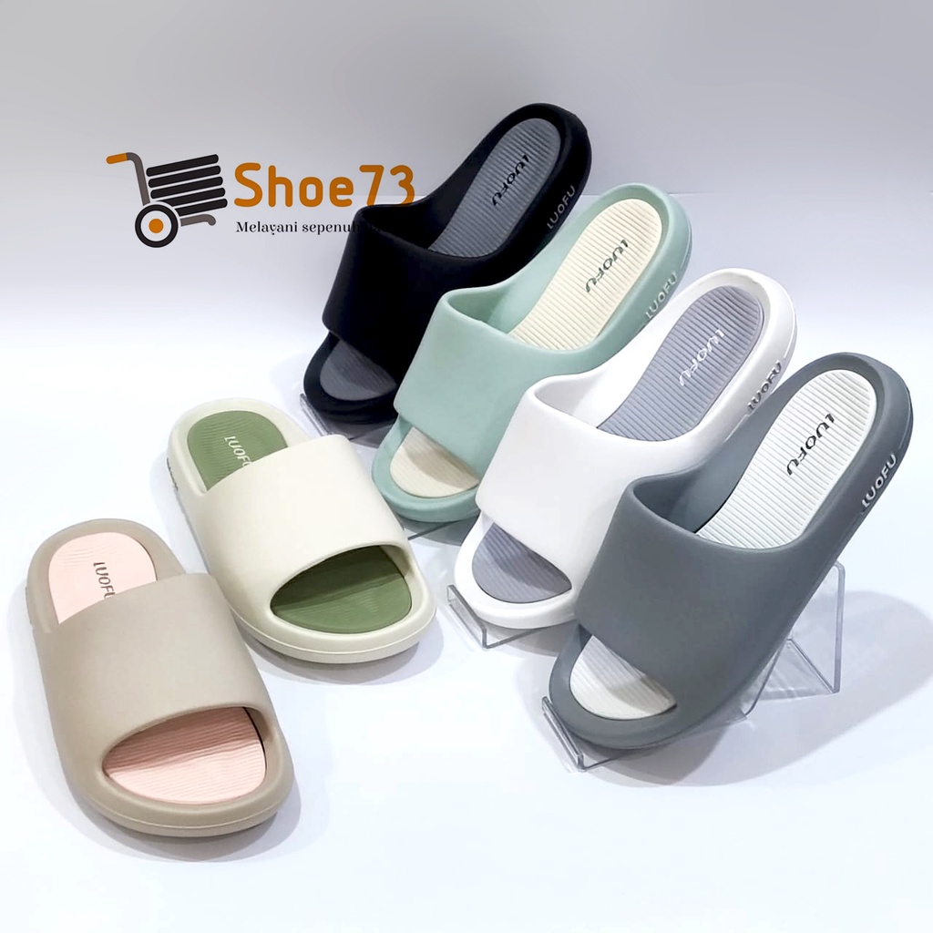 Jual LUOFU E 6232 - E01 SIZE 36-40 ORIGINAL | Sandal selop jelly wanita ...