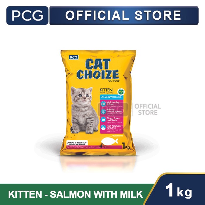 Jual Cat Choize Dry Cat Food Kitten Salmon with Milk Flavor 1 Kg ...