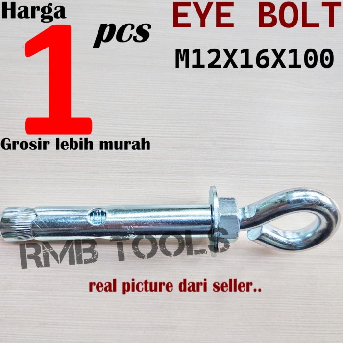 Jual Eye Dynabolt M16x100 Baut Gantung / Eye Bolt Sleeve Anchor ...