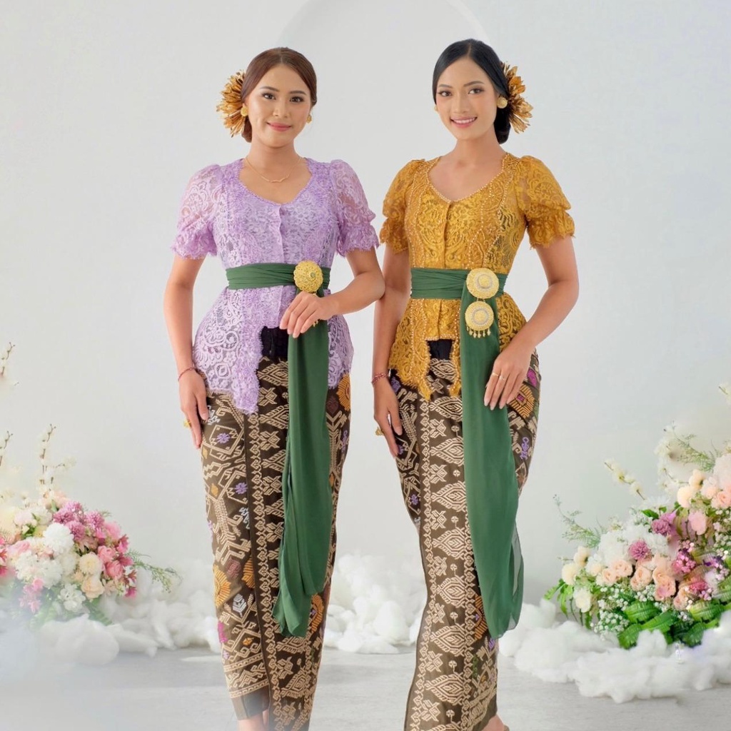 Jual kebaya jadi semiprancis tepi tempel tangan kembang payet k1 ...