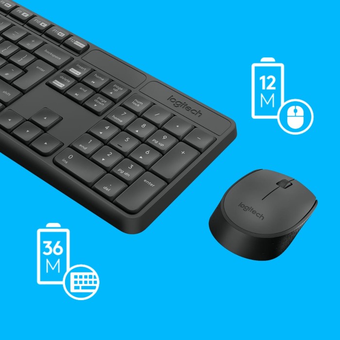 Jual Keyboard Mouse Wireless Logitech MK235 | Shopee Indonesia