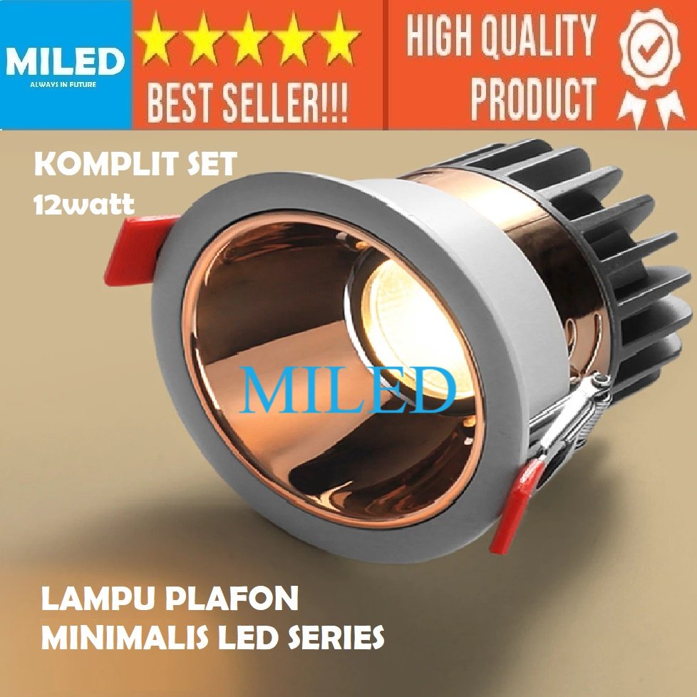 Jual DOWNLIGHT LED 12 WATT MODEL BULAT / LAMPU PLAFON BULAT LED 12W ...