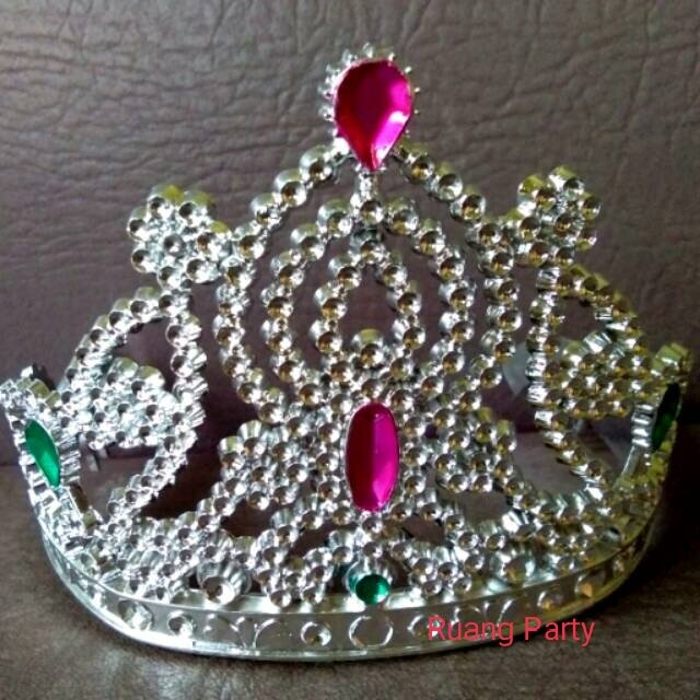 Jual Mahkota Tiara Silver Kecil / Mahkota Pesta / Mahkota Ultah / Crown ...