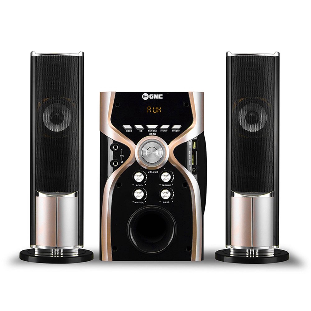 Jual Speaker GMC Salon Bluetooth Karaoke USB Memori Speker Radio 887G ...