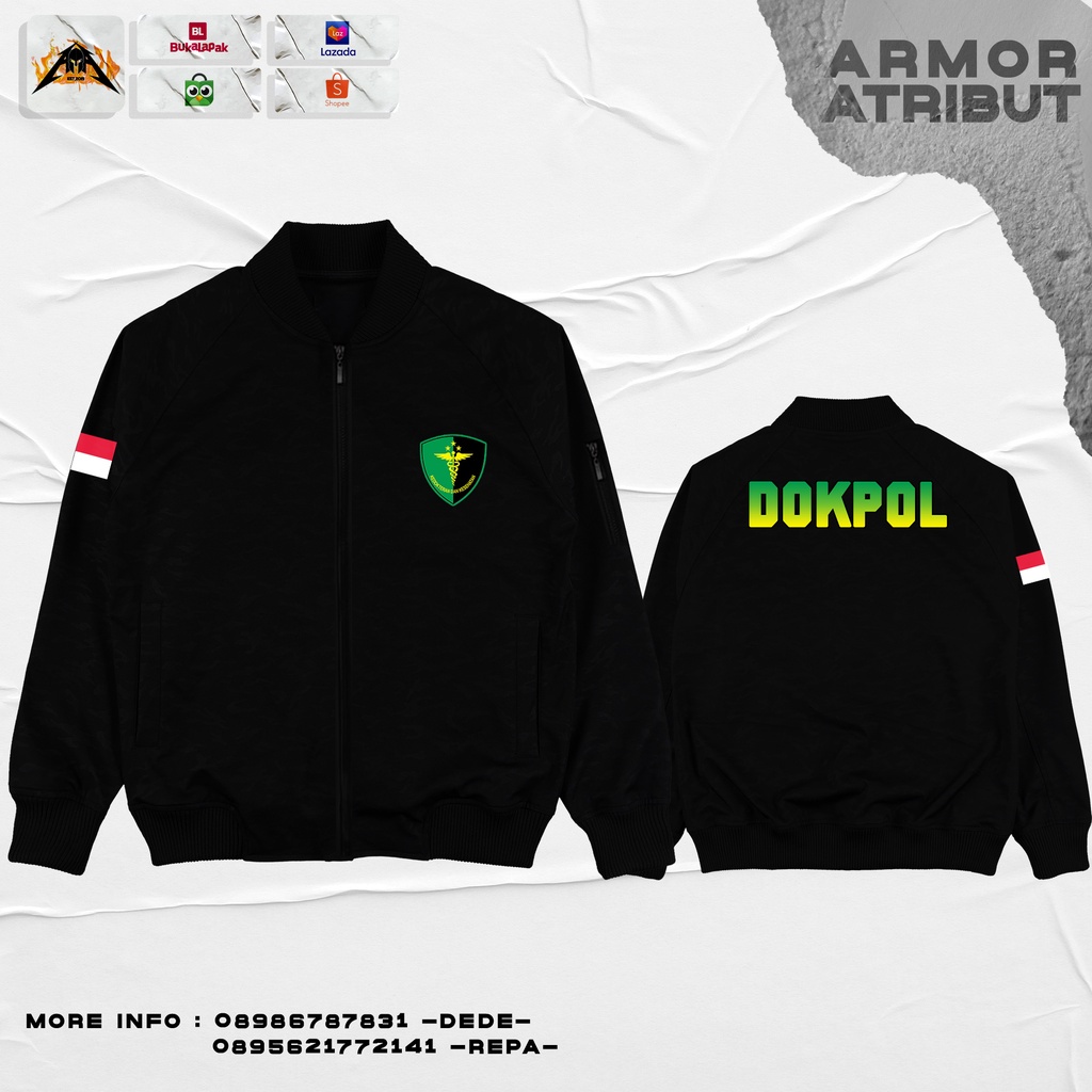 Jual jaket bomber dokpol dokter polisi armor atribut | Shopee Indonesia