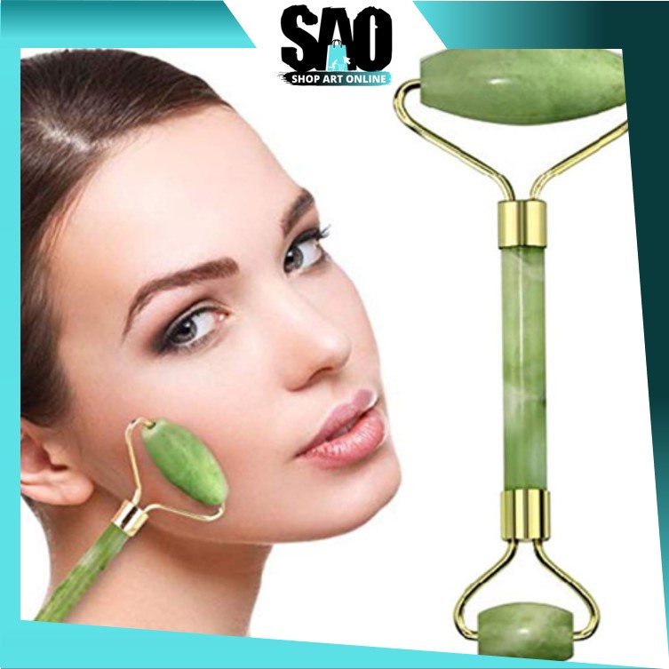 Jual SAO - 5813 Roller Giok Guasha / Roller Pijat Batu Giok Hijau Alat ...