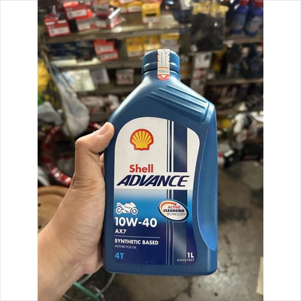 Jual 1 Liter shell AX7 4t 10w-40 synthetic based 1000ml shell ax7 shell ax7 4tak sitetik base ...