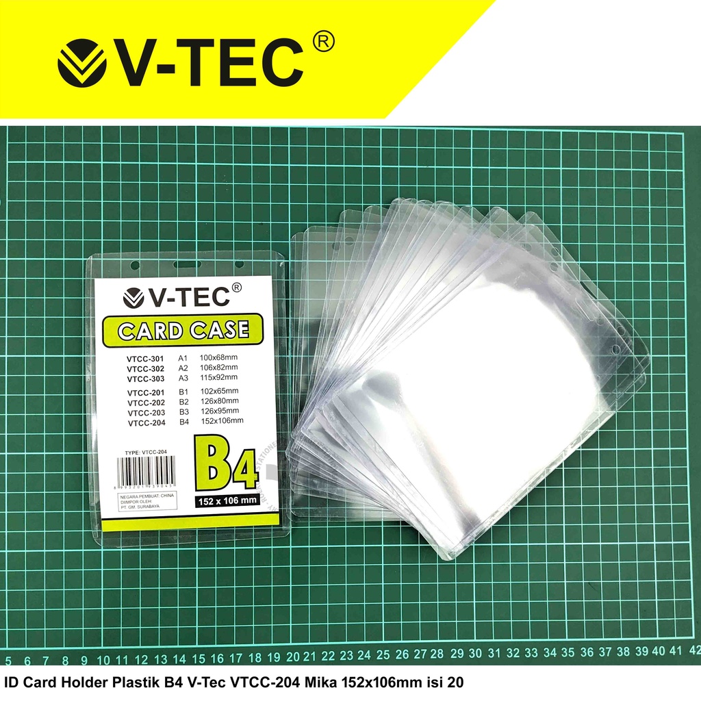 Jual V-Tec ID Card Holder Mika B4 Vertikal 106x152mm VTCC-204 isi 20 | Shopee Indonesia