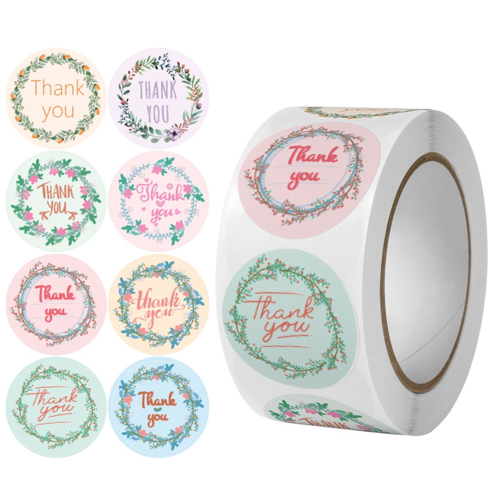 Jual Stiker Label Thank You / Stiker Roll (500 Pcs) / Stiker Ucapan ...