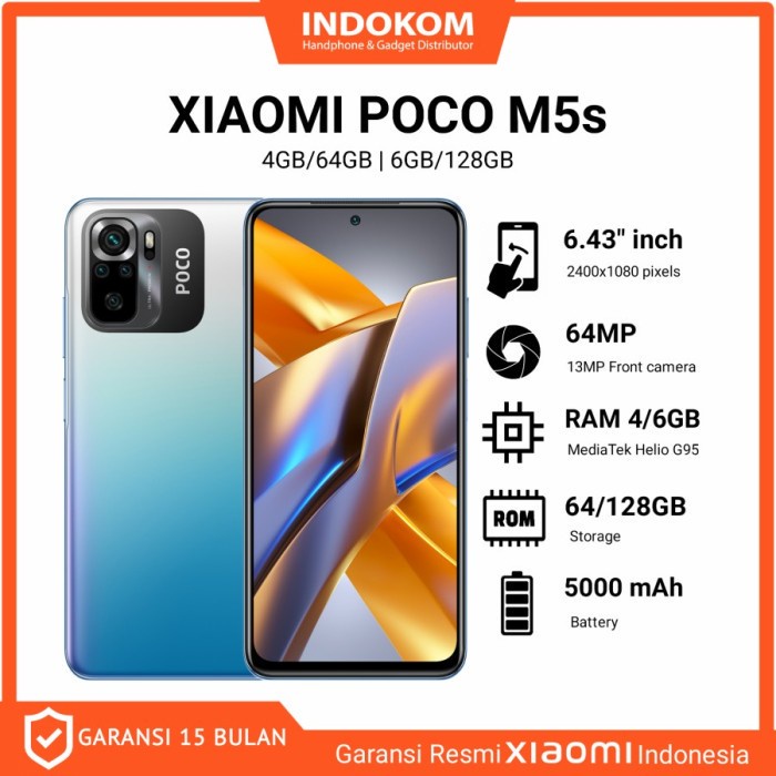 Jual Xiaomi Poco M5s Dual SIM RAM 4GB/64GB & 6GB/128GB - Garansi Resmi | Shopee Indonesia