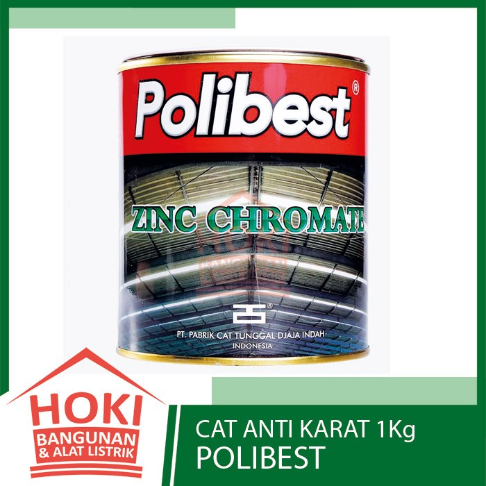 Jual CAT ANTI KARAT HITAM POLIBEST ZINC CHROMATE 1Kg - Meni Besi Black ...