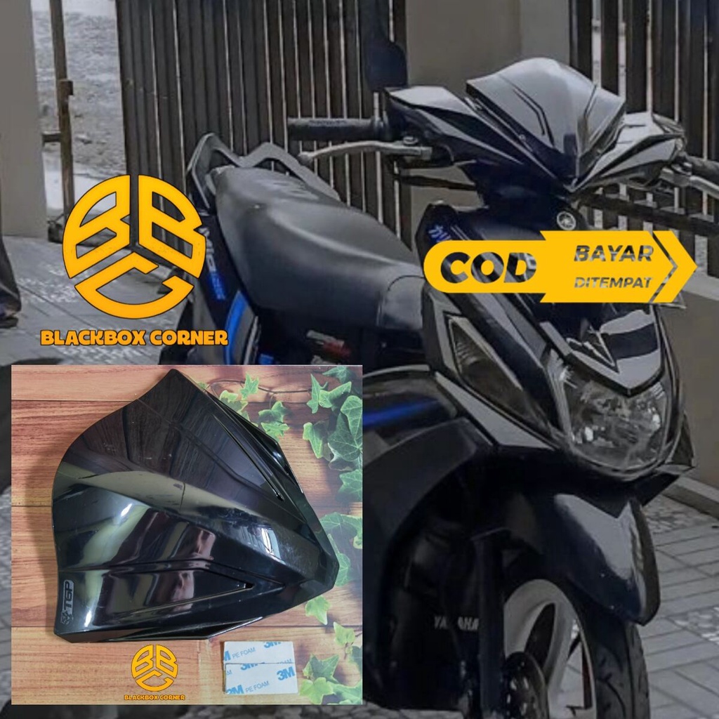 Jual VISOR TERBARU YAMAHA MIO M3 TEBAL HITAM FREE LEM DOUBLE TAPE 3M ...