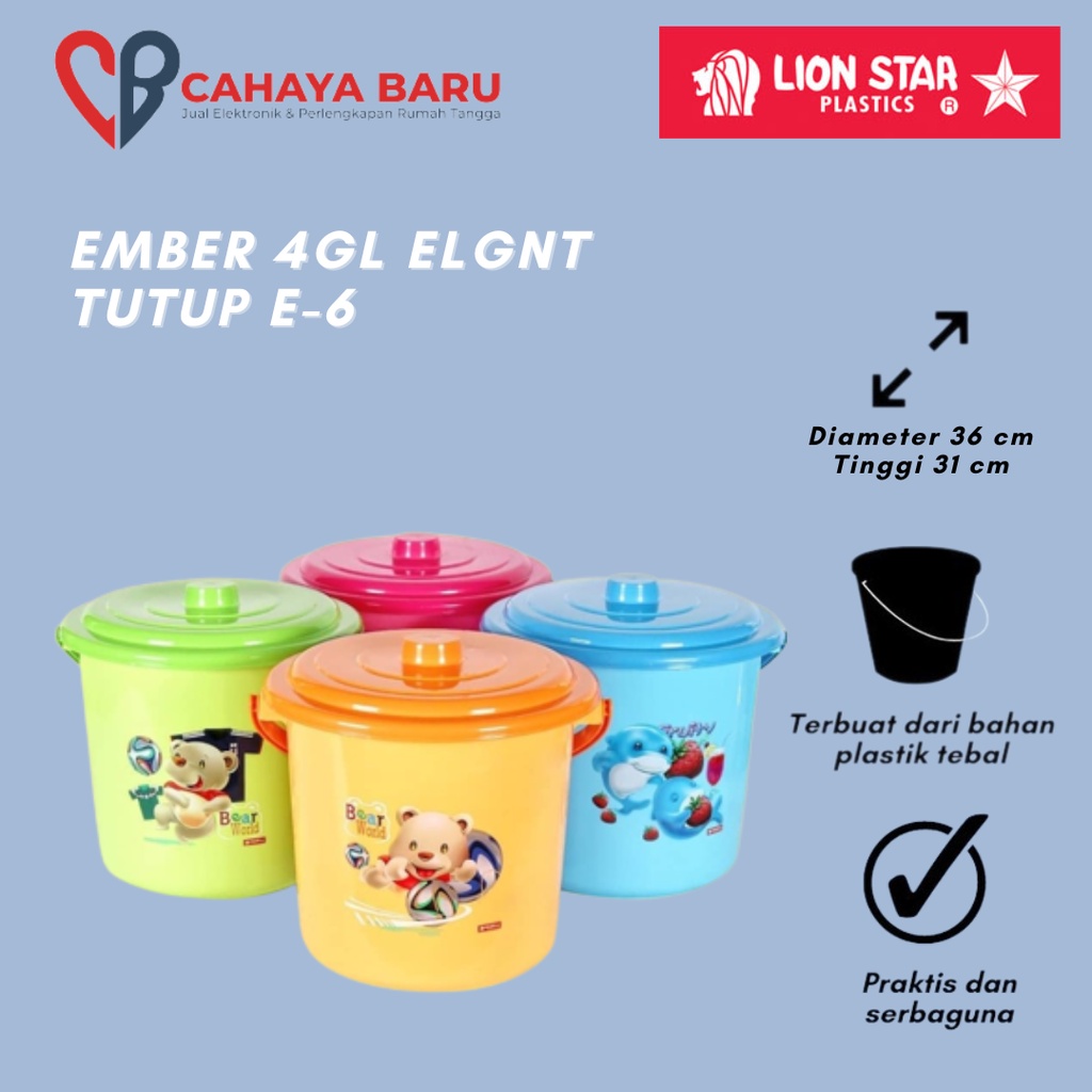 Jual LION STAR EMBER 4GL ELGNT TTP E-6 (GO-SEND) | Shopee Indonesia