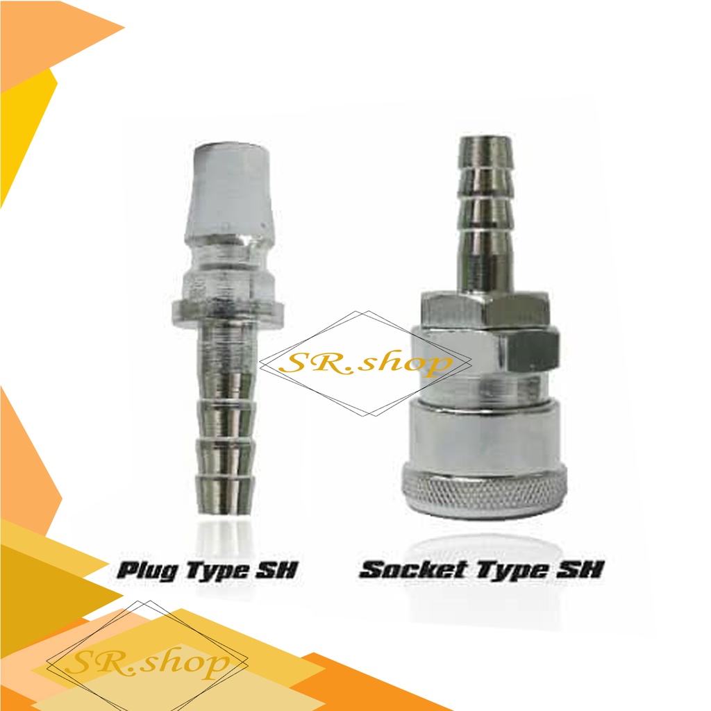 Jual Quick Coupler 1 set Nepel Sambungan Selang Angin Kompresor SH20 ...