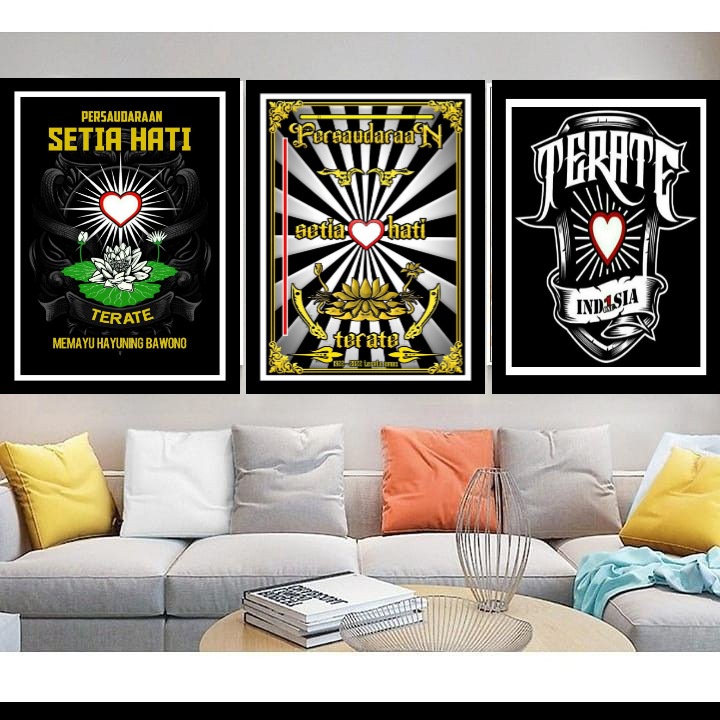Jual Hiasan Dinding SH TERATE ukuran besar 47x31 | Hiasan dinding lambang PSHT | Hiasan dinding ...