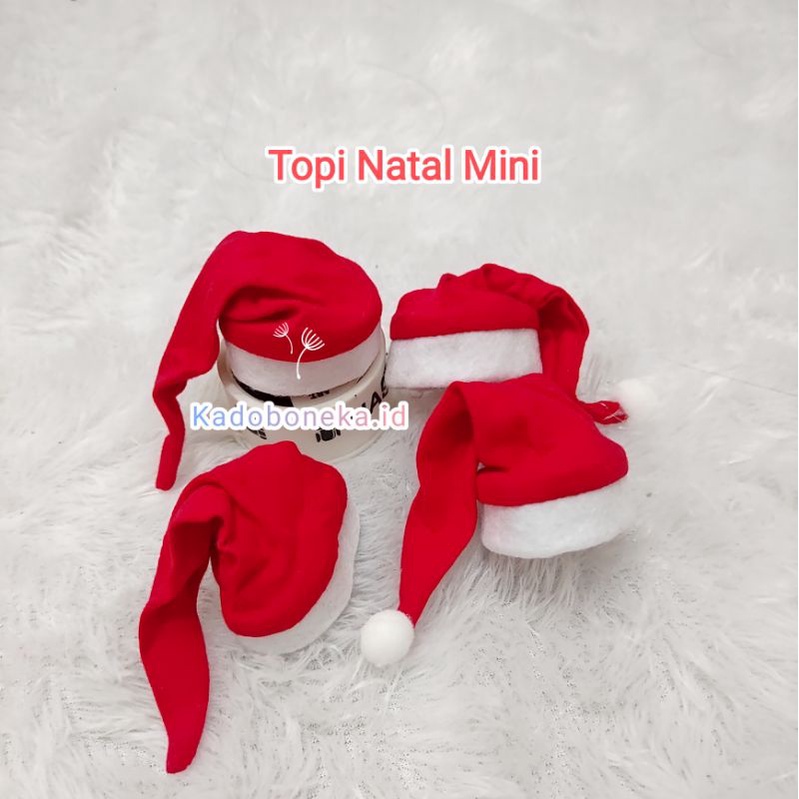 Jual Topi Natal Mini untuk boneka mini 15-20 Cm / accesoris boneka ...