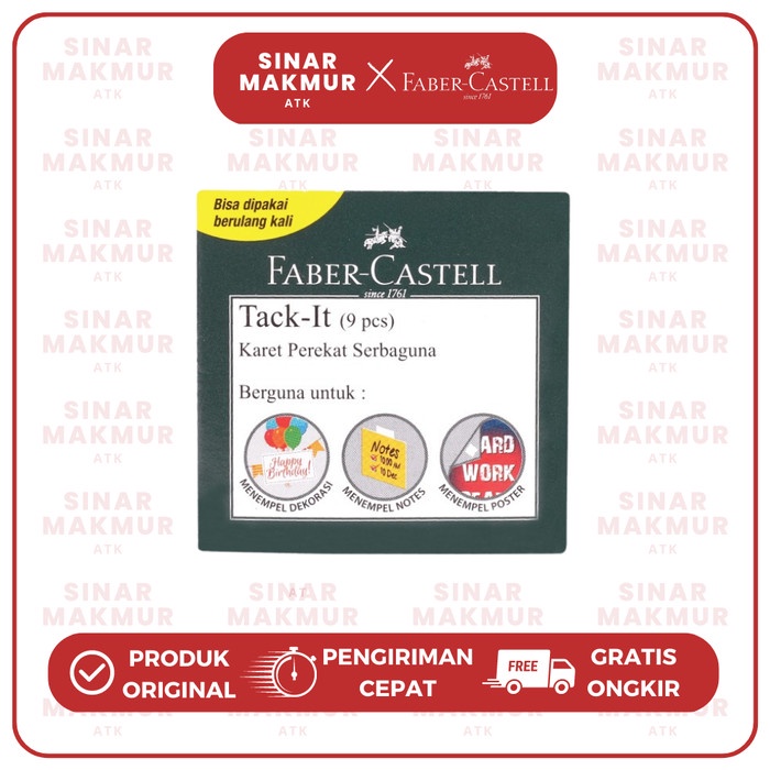 Jual Tack It Adhesive/Lem Serbaguna Putih 6 gr FABER CASTELL 189093 ...