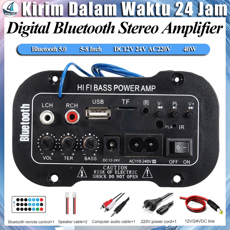 Jual Amplifiers Untuk 5-8 Inci Speaker AC 220V 12V 24V Penguat ...