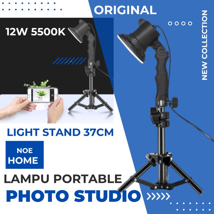 Jual Lampu Portable Photo Studio Mini 12W 5500K Light Stand 37cm ...