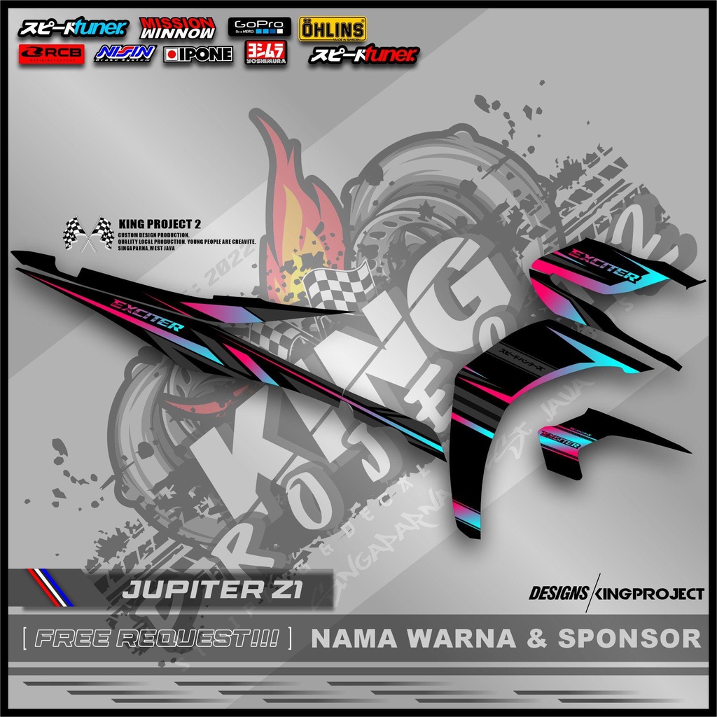 Jual Striping Sticker Jupiter Z1 Semi Full Simple By k2 Concept Style ...