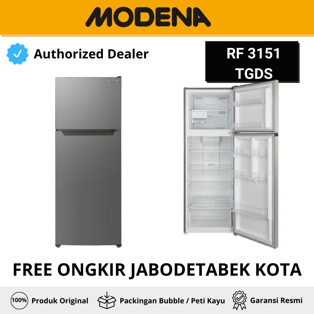 Jual KULKAS 2 PINTU MODENA RF 3151 TGDS FREEZER ATAS 315 LITER NO FROST ...
