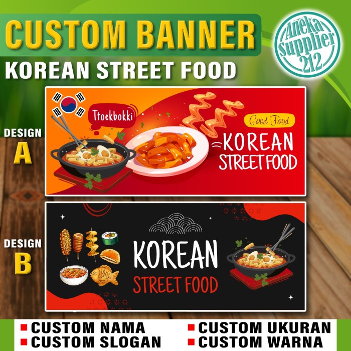 Jual Spanduk Banner - Korean Food | Shopee Indonesia
