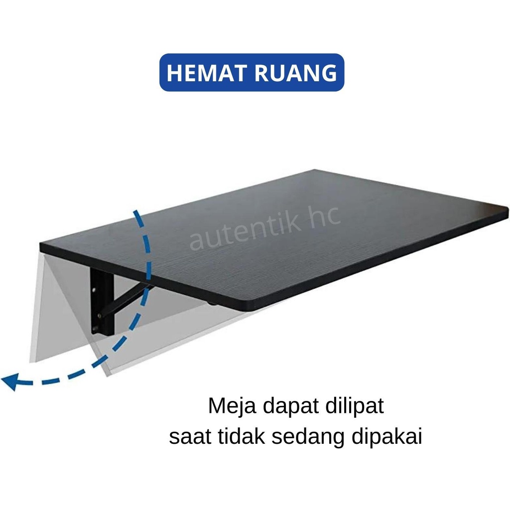Jual Meja Tempel Dinding 80 x 40 cm Meja Kerja Laptop Minimalis Hemat ...