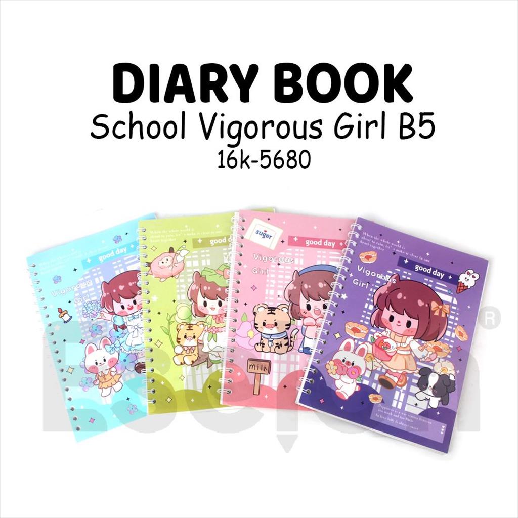 Jual Diary Spiral B5 Vigorous Girl 16K-5680 / Diary Spiral B5 50 Lbr | Shopee Indonesia