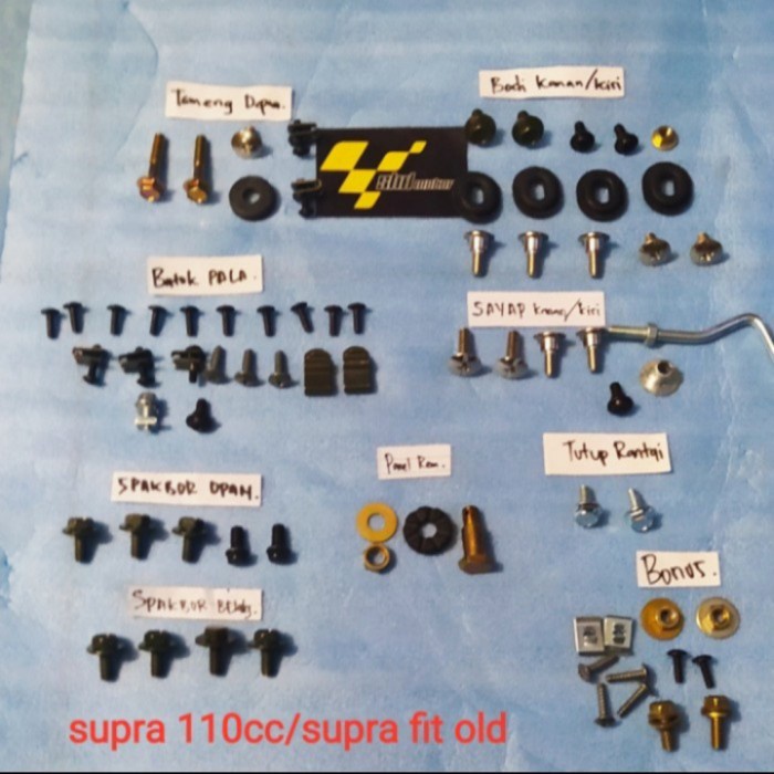 Jual Baut Fullset Full Body Bodi Honda Supra X Lama 110cc | Shopee ...