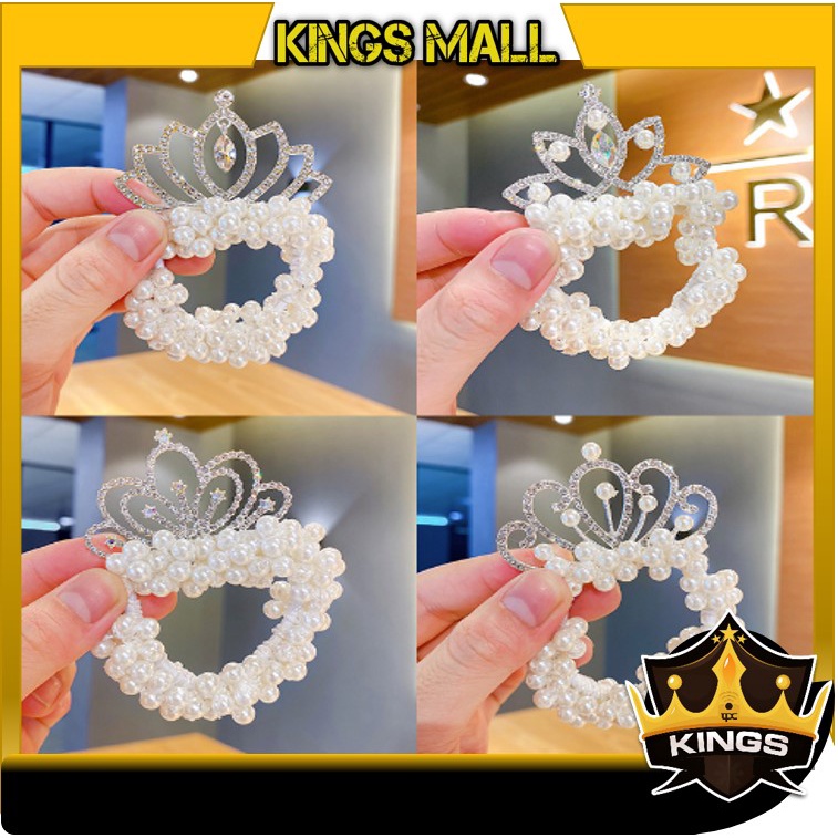 Jual KINGS - F5846 Ikat Rambut Korea Mahkota Princess Mutiara / Ikat ...