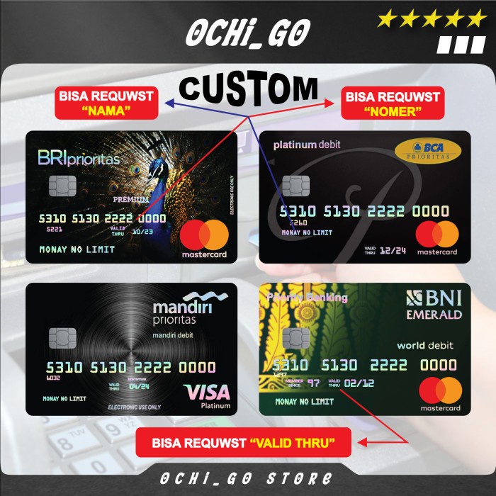 Jual Stiker Atm Garskin Skin Card Custom Bank Prioritas Sticker Kartu ...