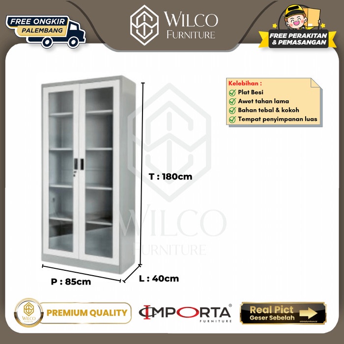 Jual Lemari 2 Pintu Besi Importa SC B18 MS / Lemari Berkas Arsip Full ...