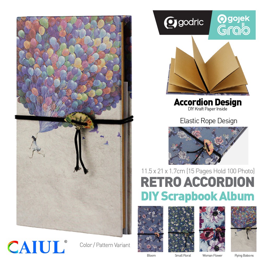 Jual Album Scrapbook Retro Accordion (Kertas Nyambung) DIY Scrap Book ...