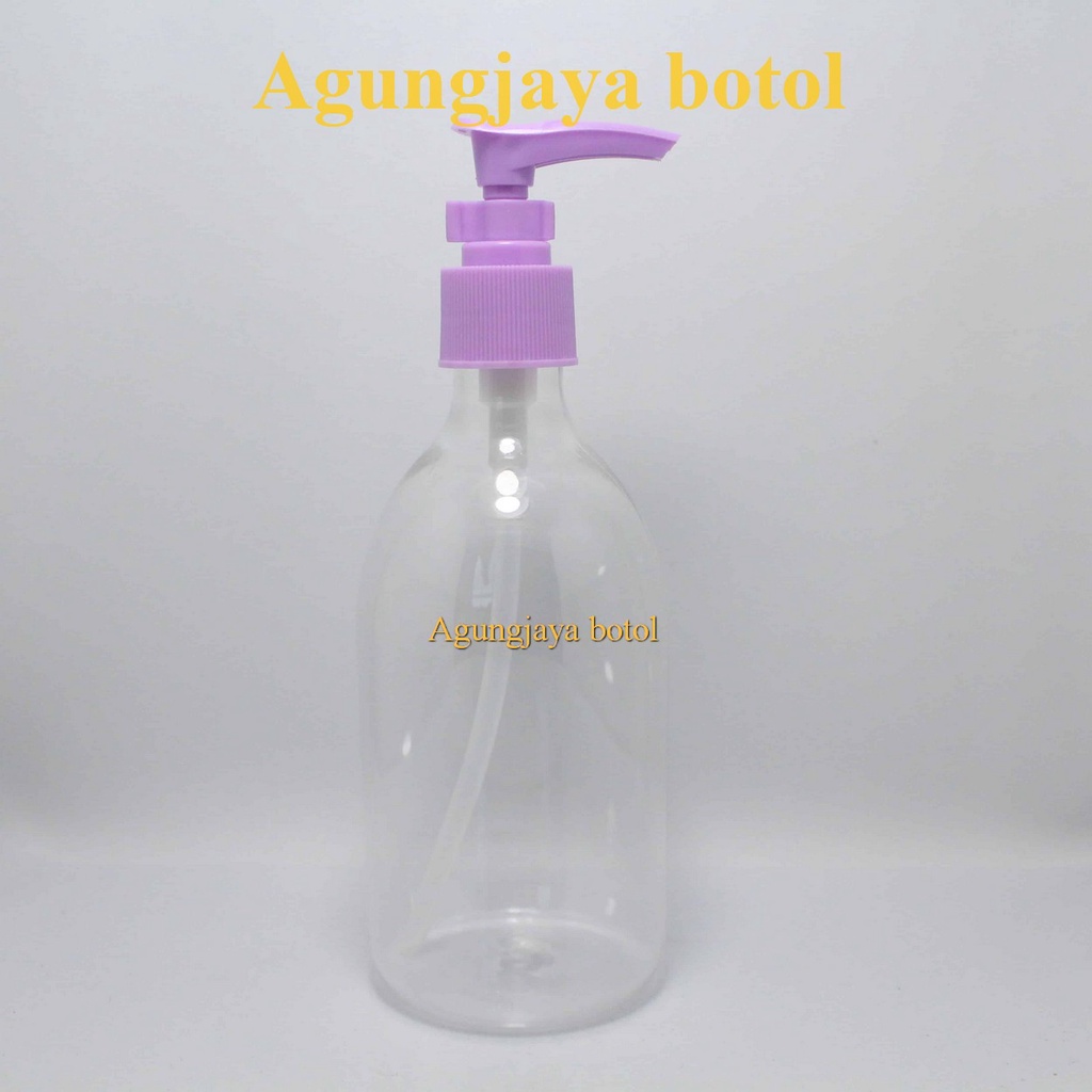 Jual Botol Plastik 300 Ml Bulat Natural Tutup Pump Lotion / Botol ...