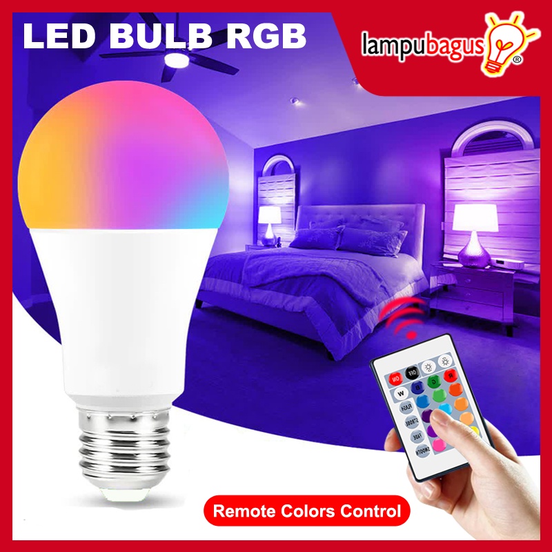 Jual Lampu LED Bulb RGB Remote / Bohlam LED Bulb RGB 7W & 9W Multi ...