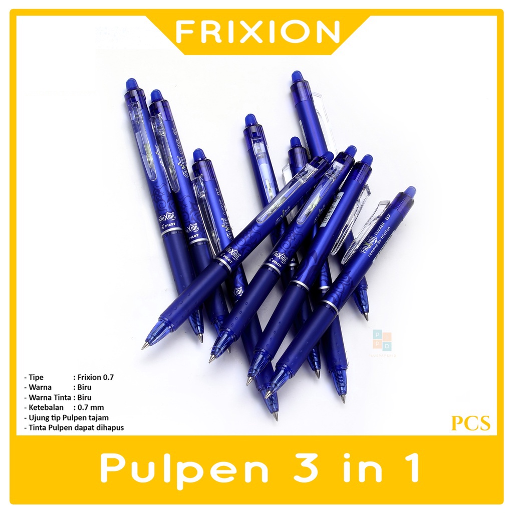 Jual FRIXION - Pilot Pulpen Gel 0,7mm Biru Bisa Dihapus - Pcs | Shopee Indonesia