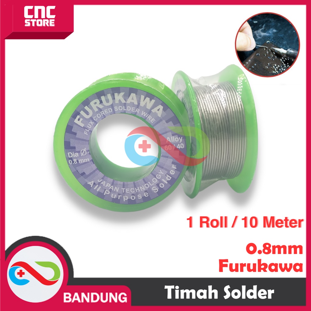 Jual TIMAH SOLDER ROLL KECIL FURUKAWA DIAMETER 0.8 1 ROLL 10 METER 10M ...