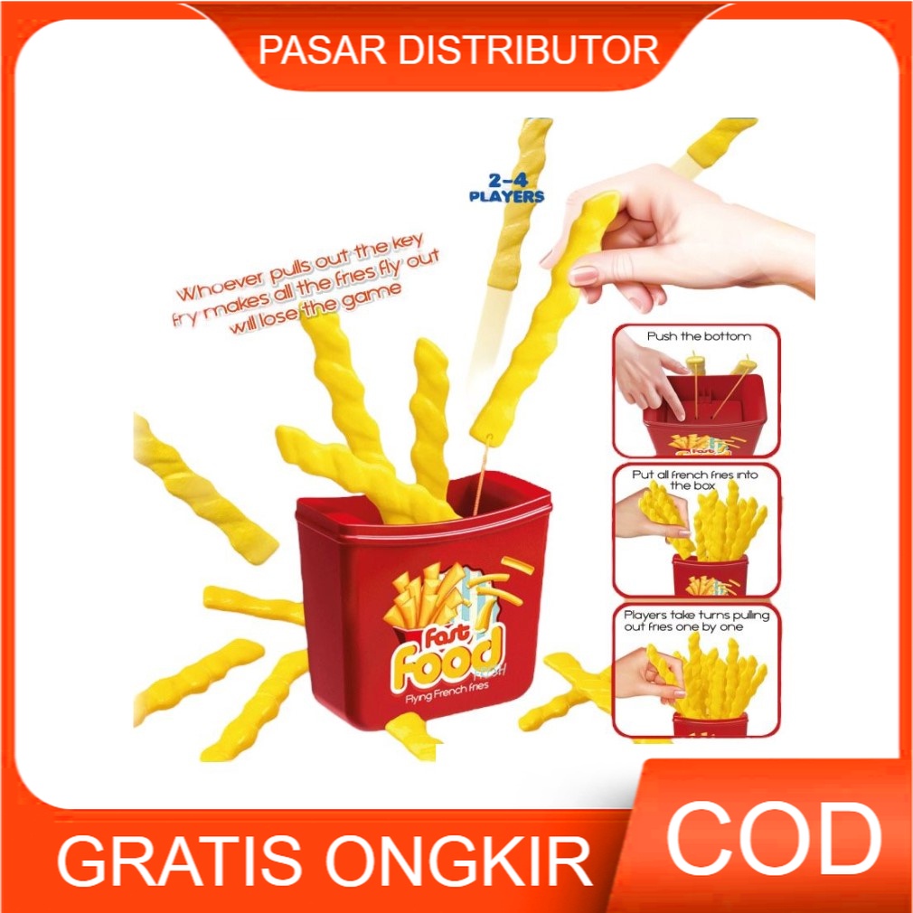 Jual Mainan Anak FLYING FRENCH FRIES Family Game Board Game Kentang ...