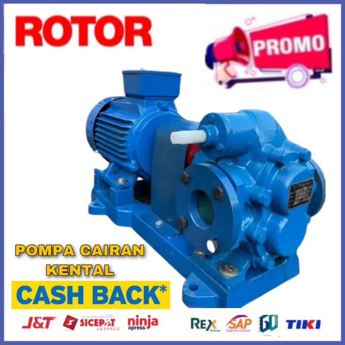 Jual Pompa Gear Pump RK-200 4kw 5.5hp Rotor Gear Pump Oli Solar minyak ...